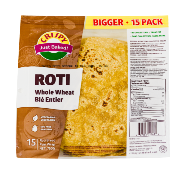 Crispy Just Baked Roti Whole Wheat 15 Pack – Eraa Supermarket