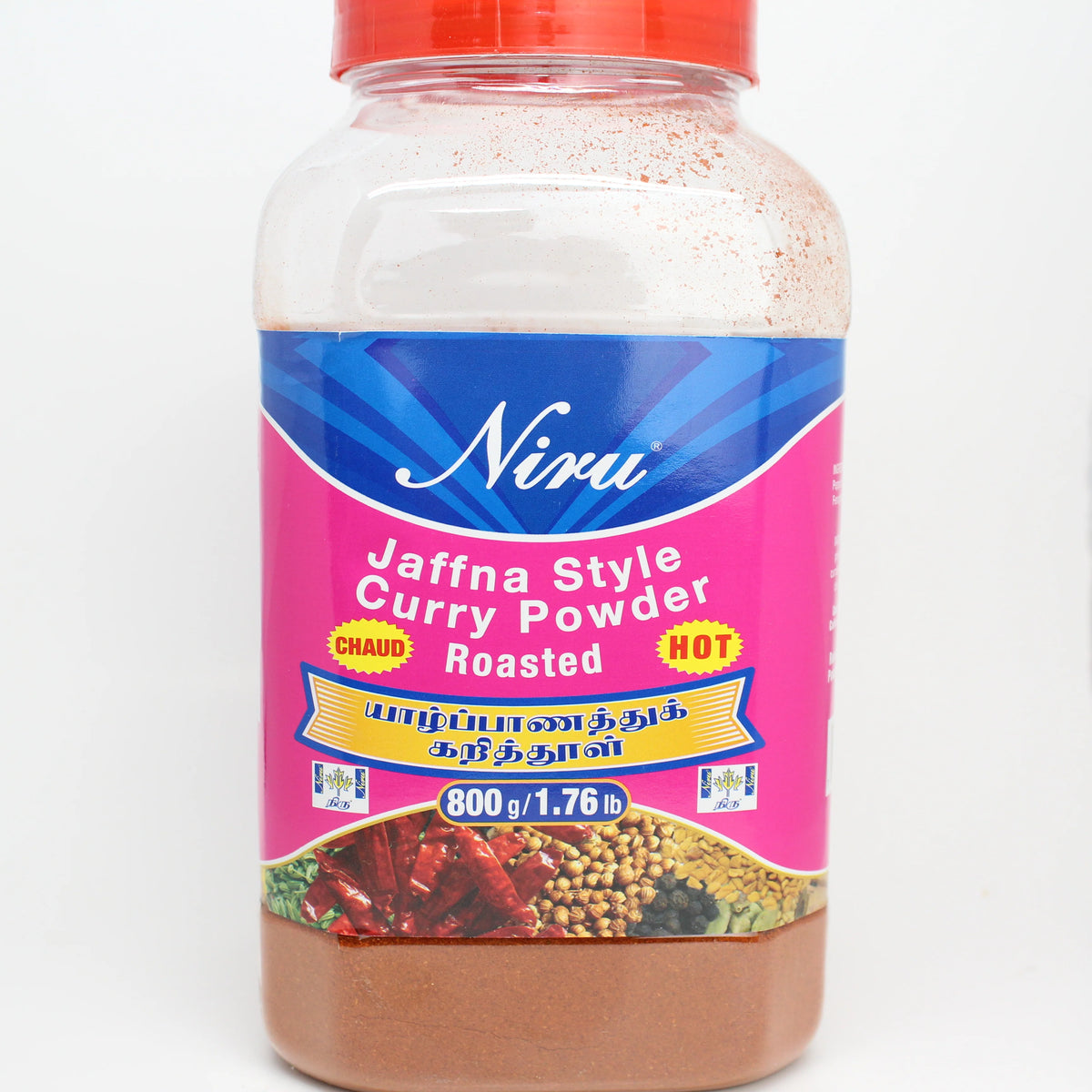 Niru Jaffna Style Curry Powder Roasted Hot 800g Bottle – Eraa Supermarket